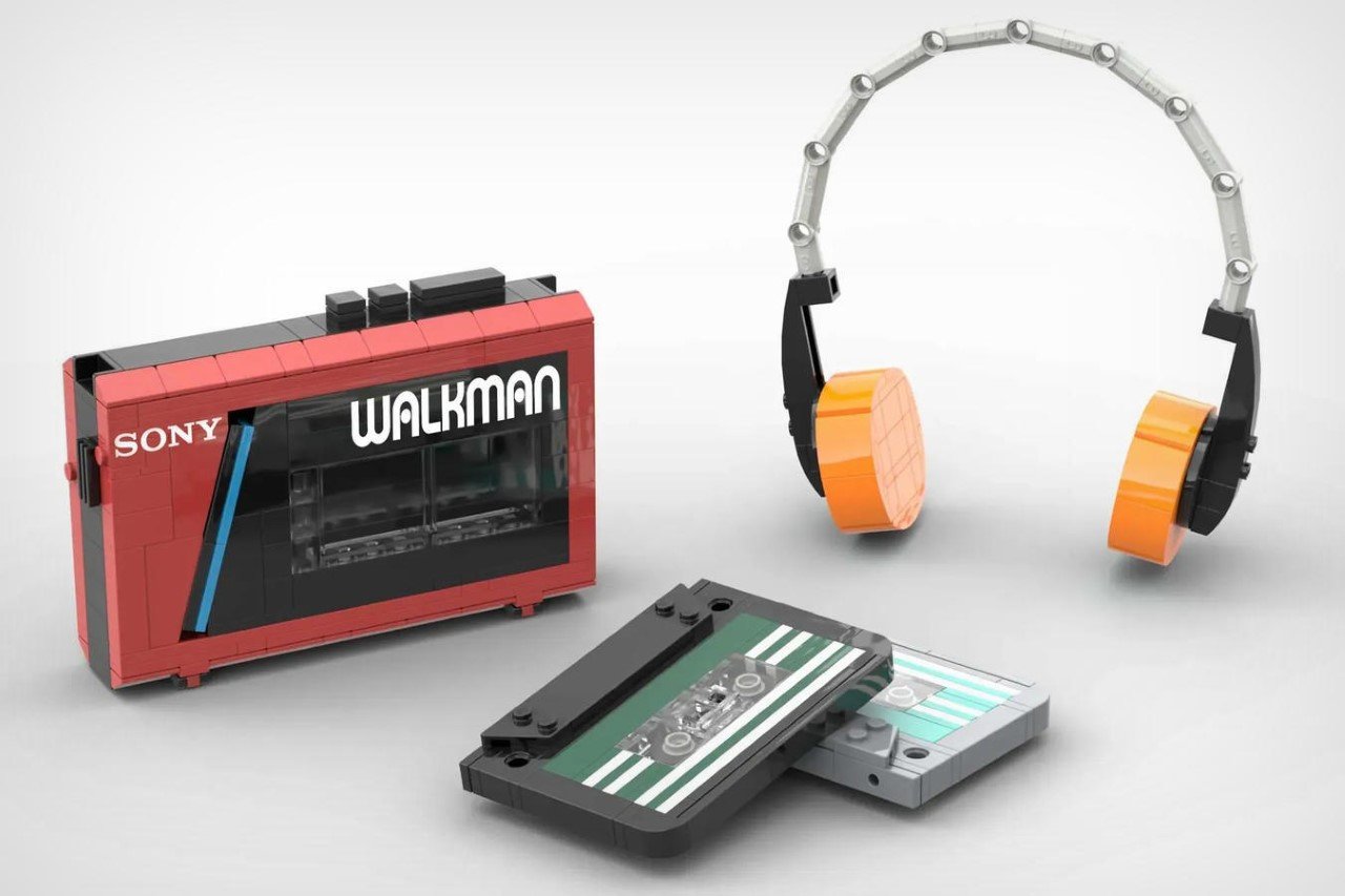 LEGO Replica of Sony Walkman WM-22 with Functional Lid and Cassette ...